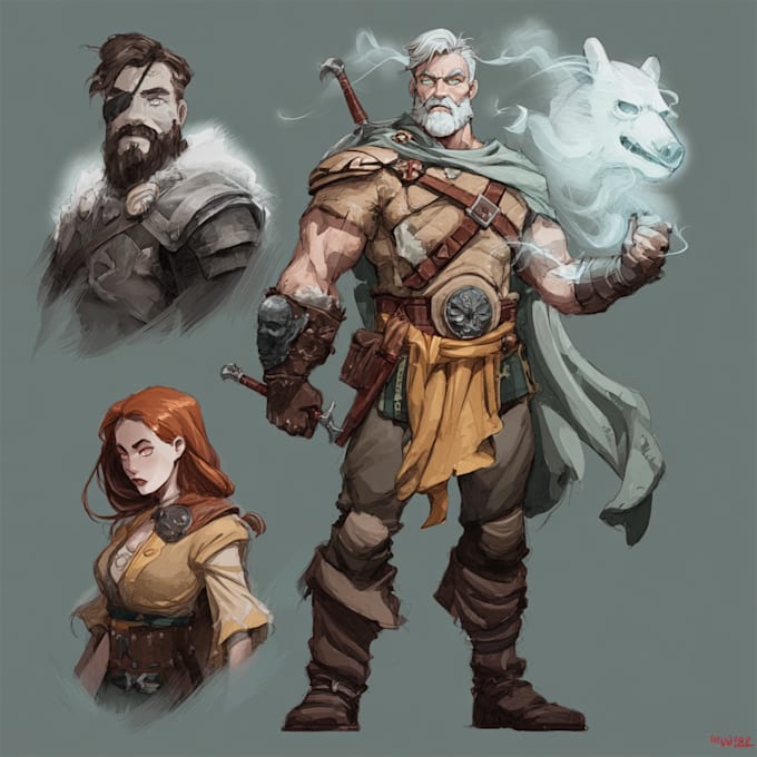 Dnd character art and dnd character art by Caenater | Fiverr