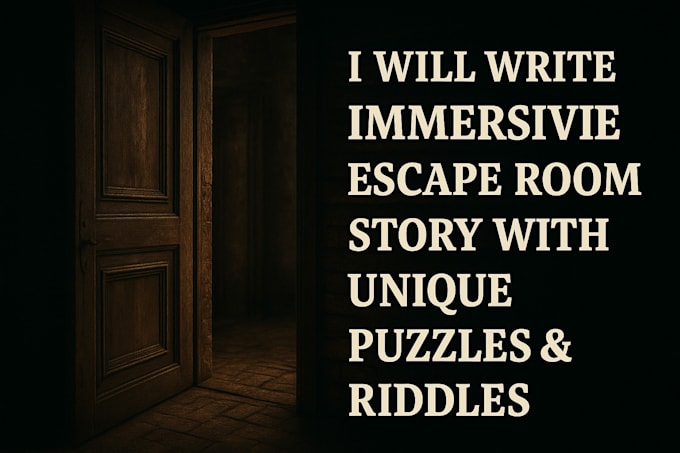 Create immersive escape room story, puzzles, riddles and game clues by ...