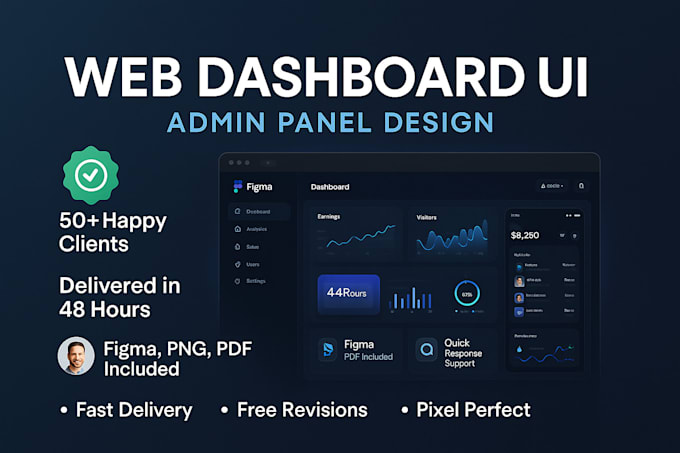 Web dashboard ui design figma admin panel by Dhivakar_design | Fiverr