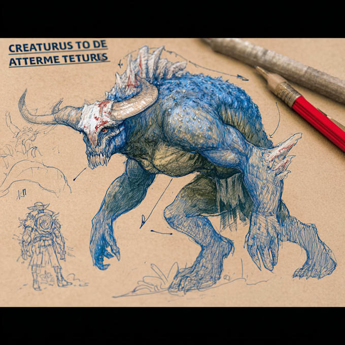 Draw your fantasy creature, monster, or character by Ponkeleon | Fiverr
