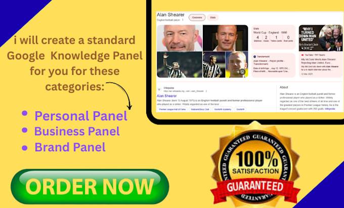 Create a standard verified google knowledgepanel for you by ...