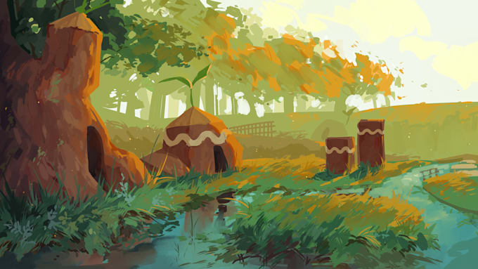 Create painterly backgrounds for your animation by Leigh_s_art | Fiverr