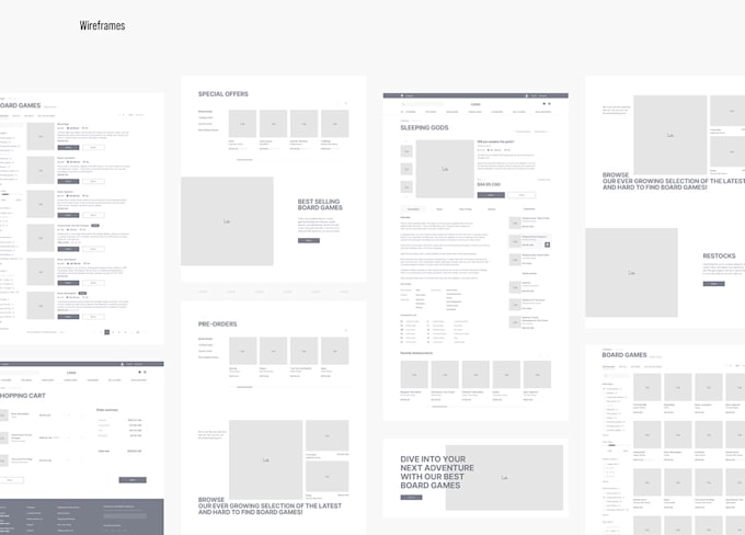 Create custom ui ux wireframes, prototypes for website design, layout ...