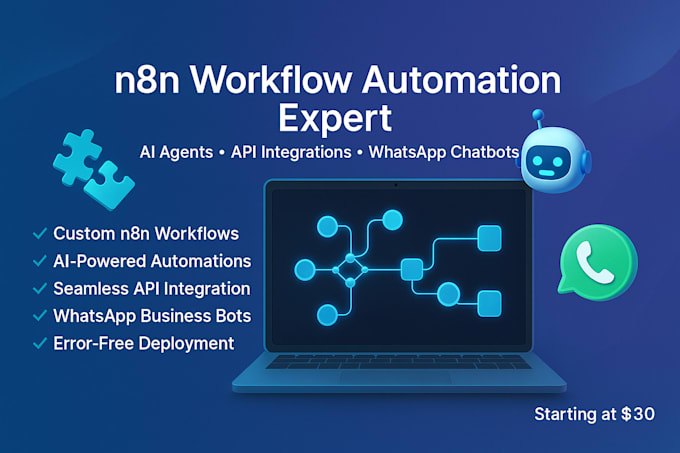 Automatización de flujo de trabajo n8n agente de ia n8n integración de api n8n chatbot de whatsapp