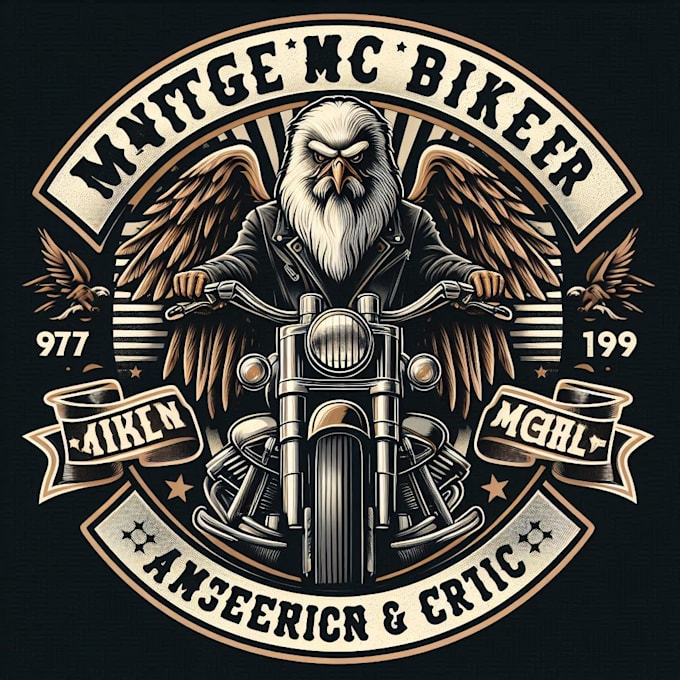 Design high quality vintage mc biker mascot logo with t shirt design by ...