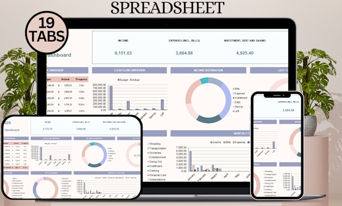 Design custom excel google spreadsheet automation savings income and expense by Simo_josef | Fiverr