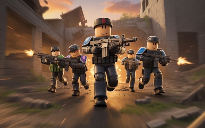 Do roblox full game creation roblox development script vfx gui ui for your game by Roblox_dev3r ...