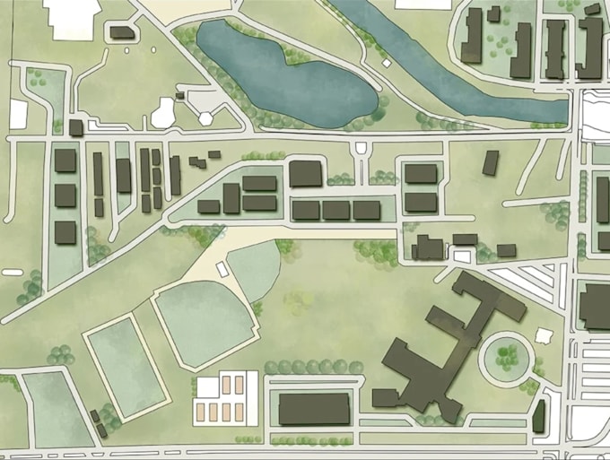 Turn your hand sketch to digital drawing, site plan layout,2d,3d city ...