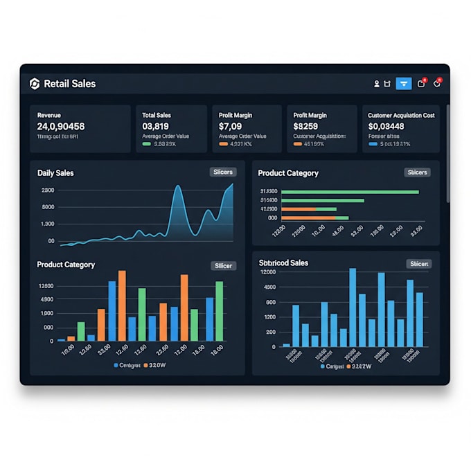Assist you in developing dashboards by Powerworkman | Fiverr