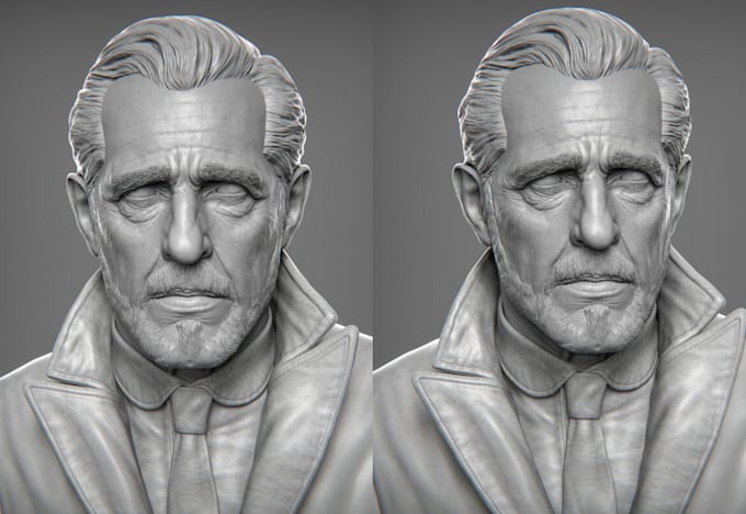 Do 3d bust model 3d head model 3d character modeling zbrush stl for 3d ...