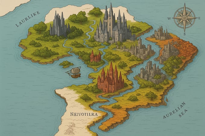 Make fantasy world map designcustom dnd game map by Andresprankle | Fiverr