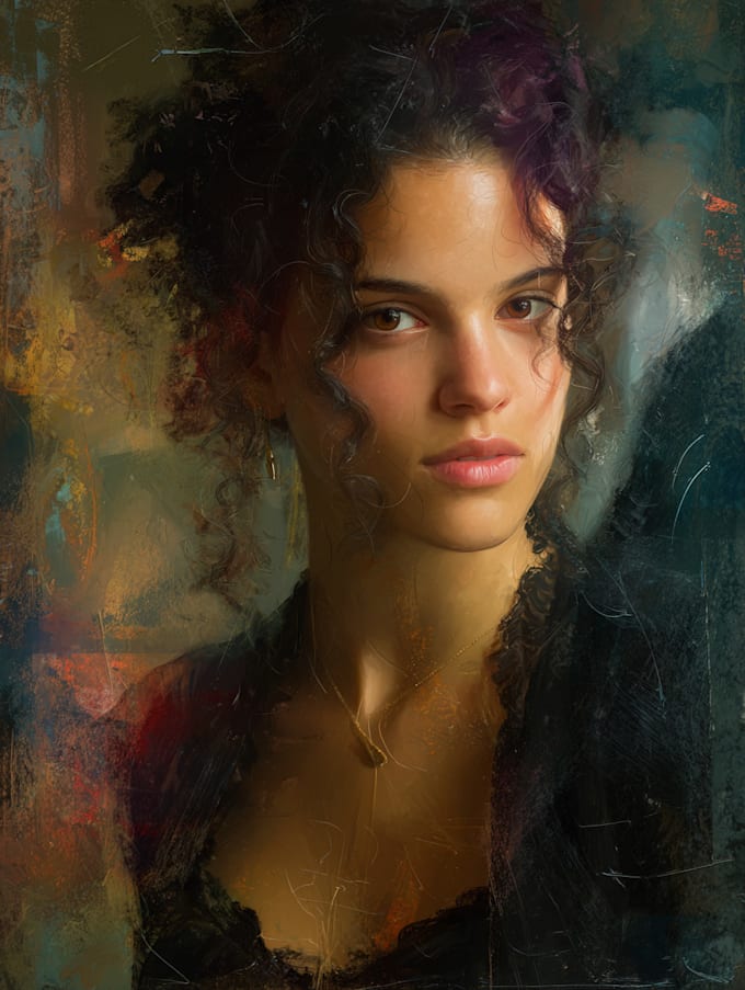 Realistic digital portrait art in oil painting style by Sheridanfarns ...