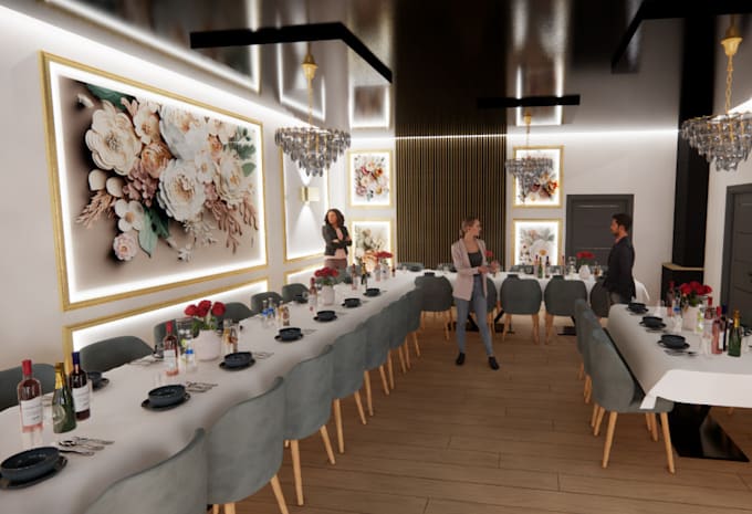 Redesign 3d wedding hall,cgi event hall,render occasion,conference room ...