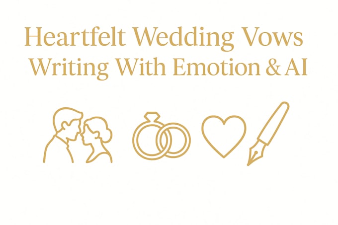 Write heartfelt wedding vows with deeply human emotion by Mamaeri122663 ...