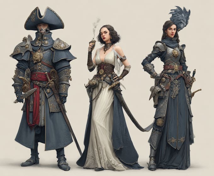 Draw a custom dnd party character illustrations by Raakreal505 | Fiverr