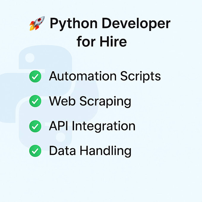Develop custom python scripts and automation bots for you by Osama_dev_ | Fiverr