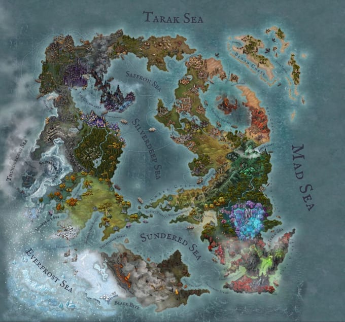 Fantasy map dnd map map illustration map design rpg map cartography ...