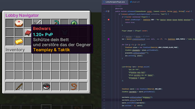 Create high quality custom minecraft java plugins by Cuzimleo123 | Fiverr