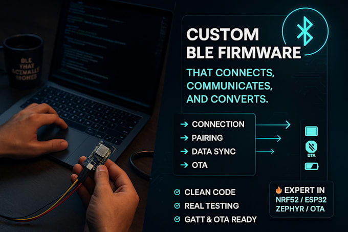Develop ble firmware for iot devices with esp32, nrf52, gatt ota by ...