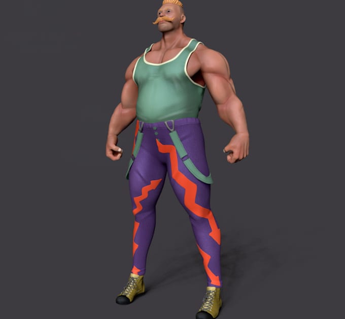 3d stylized character, 3d body builder, sculpt human figure,3d printing ...