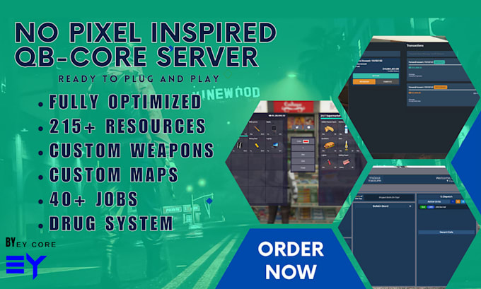 Create the newest qbcore fivem server version with over 200 premium ...