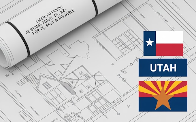 Be licensed texas, utah and arizona engineer for pe stamped structural drawings by Oladayojide ...