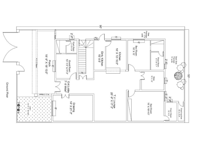 Draw 2d floorplan,foundation plan,2d elevation layout,digital floorplan ...