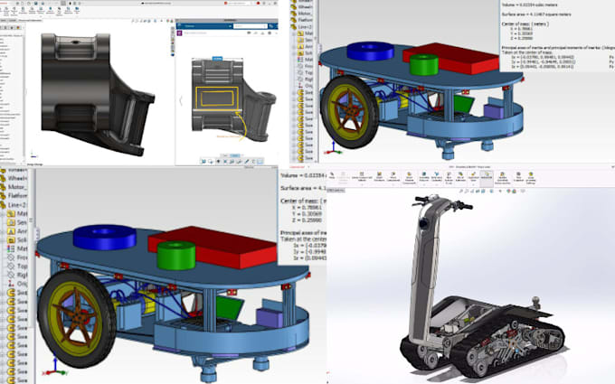 Create solidworks parametric 3d models 2d assembly drawing cad ...