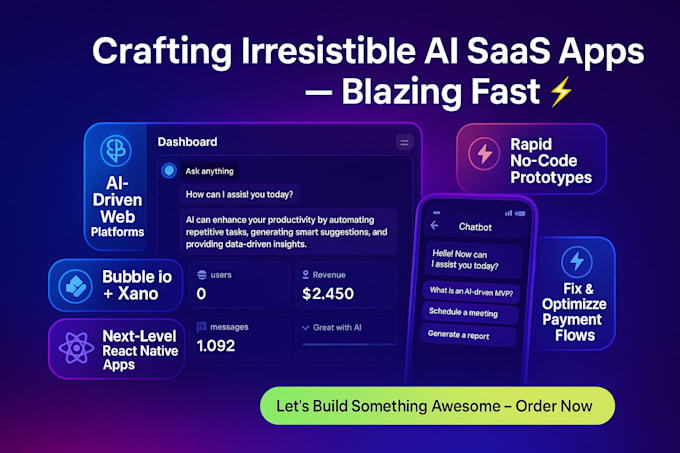 Do lovable ai lovable dev ai replit ai saas app bolt new superbase cursor ai by Bestpsams | Fiverr
