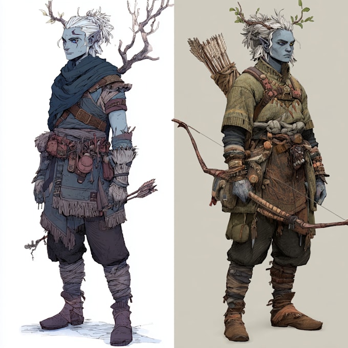 Dnd character art and dnd character art by Serlafontica | Fiverr
