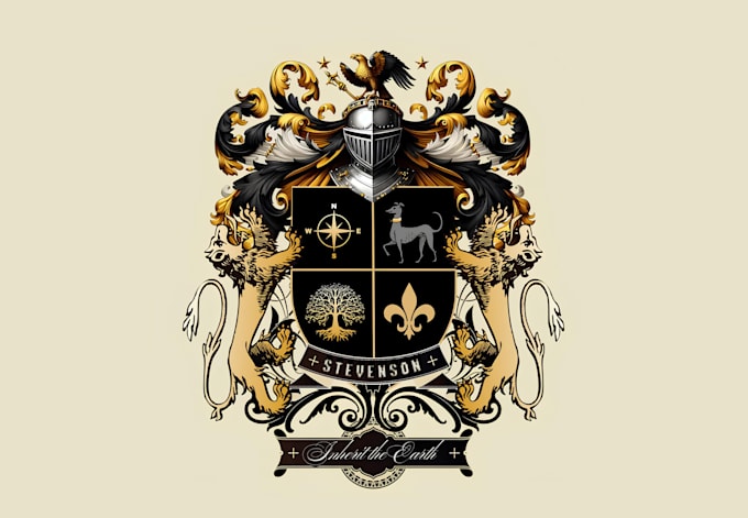 Design best coat of arms regal heraldic family crest logo by Faye ...
