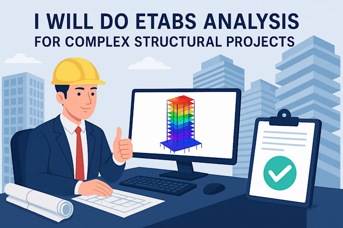 Perform structural analysis and design using etabs by Sagarthadani | Fiverr