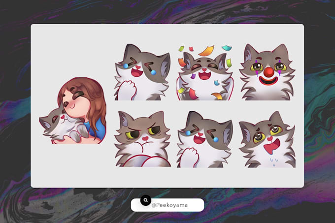 Draw a unique special emote design by Peekoyama | Fiverr