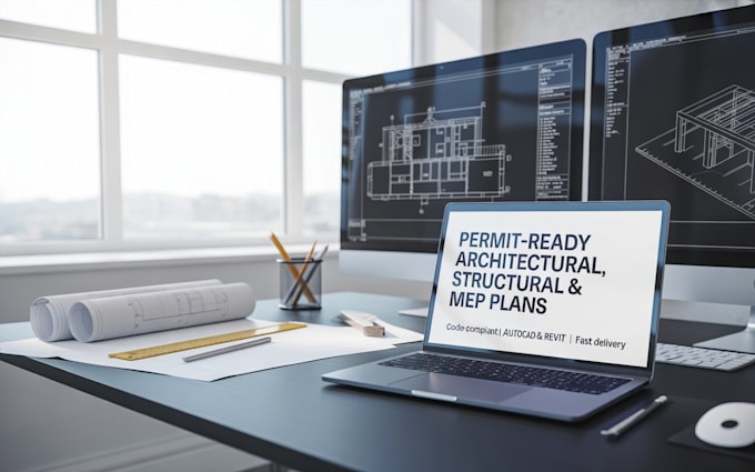 Create architectural, structural mep drawing for city permit by Gary ...