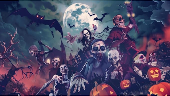 Design horror vintage poster creepy art deco movie poster dark art film ...