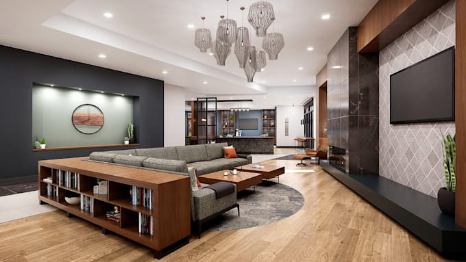 Rebuild 3d high rise building, apartment render,interior design,lumion ...