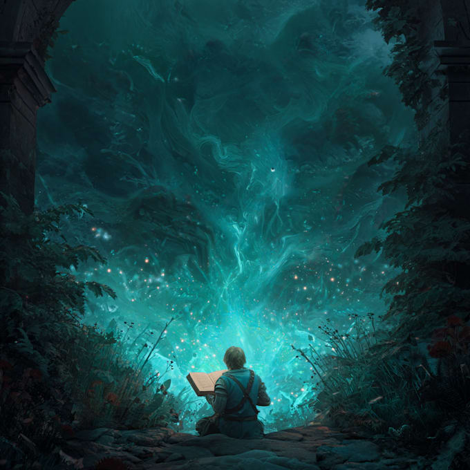 Create a unique fantasy book cover illustration by Mikestillo | Fiverr