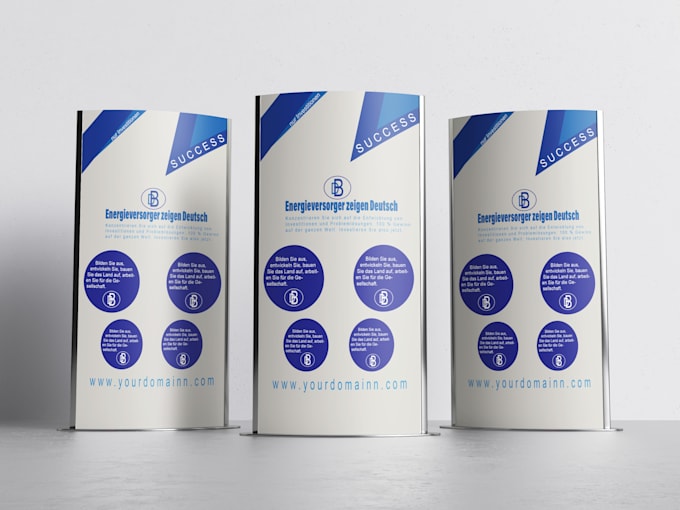 Professionelles messe display messestand backdrop and roll up banner ...