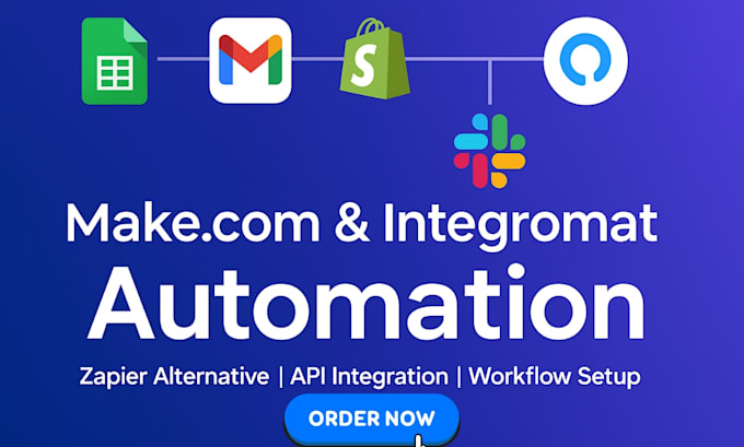 Setup make com automation, integromat workflow, zapier alternative for your apps by Charlotte ...