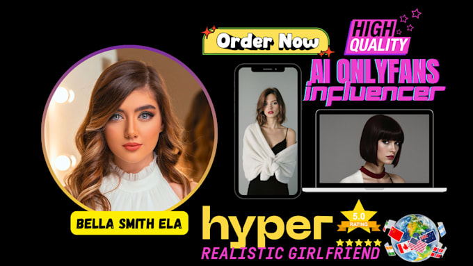 Do hyper realistic ai influencer model fanvue ai model girl friend ...