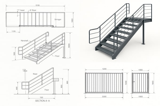 Draw fencing gate shop drawings deck fantasy map illustration patent ...