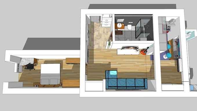 Design detailed 3d models and renders in sketchup by Eva_rsn | Fiverr