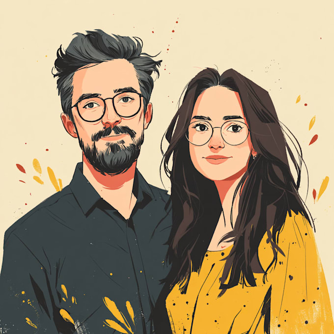 Draw a beautiful couple portrait by Greatbill1 | Fiverr