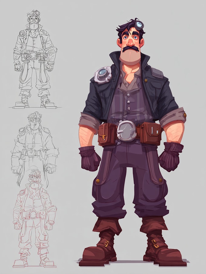 Draw 2d game character illustration by Nathanialbernst | Fiverr