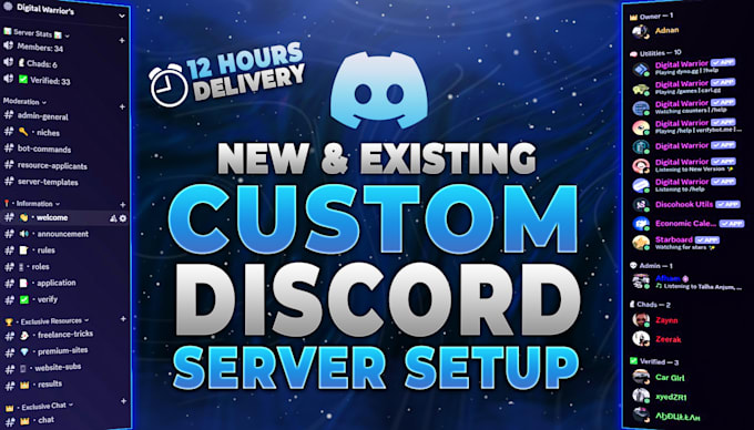Setup new and existing discord server, custom discord server within 24 hours by Attia_bushra ...