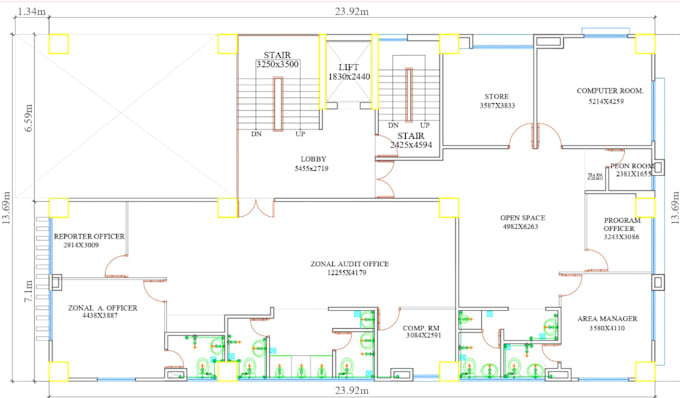 Draw architectural 2dfloor plan,elevation roof site plan autocad drafting design by Lamedaky ...