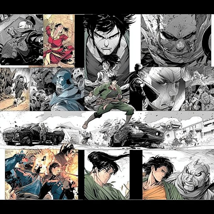 Do comic book page illustration graphic novel cover art by Gideadewaal ...