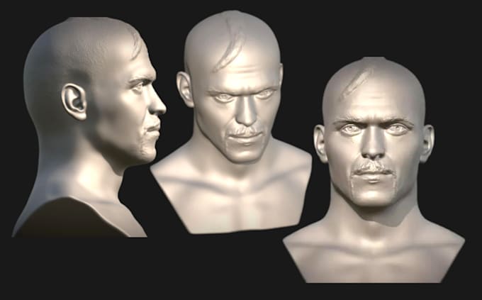 Sculpt realistic 3d head face bust full body model stl file for 3d ...