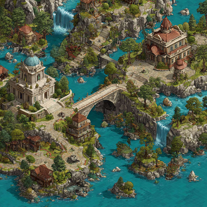 Design fantasy map illustration fantasy city map fantasy world map ...