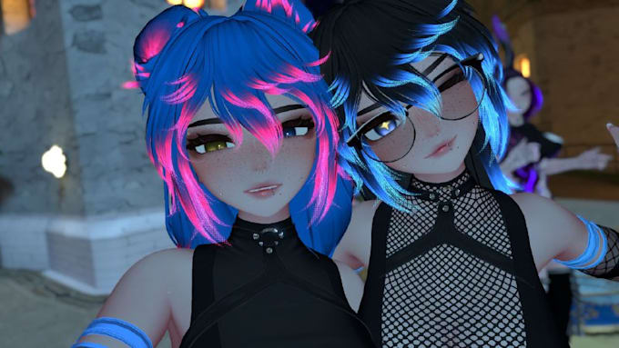 Do custom vr character vrc model vrchat avatar live2d vtuber rigging furry unity by Ayooadee ...